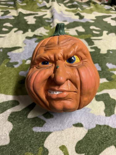 Vintage Scioto Ceramic Hand Painted Jack O Lantern Angry Face Pumpkin ...