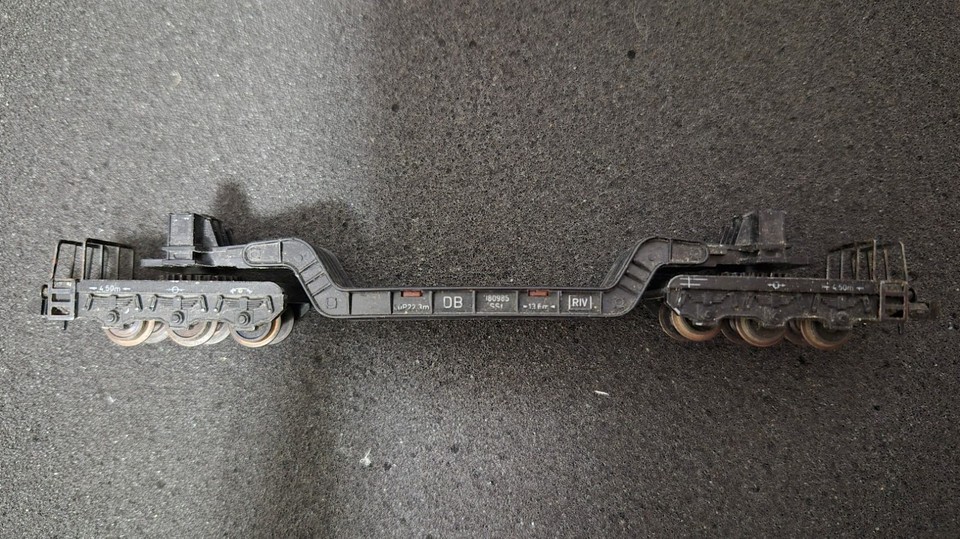 N Scale Articulated Heavy Duty Flat Car #980985 Rapido Couplers (No Box ...