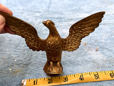 Finials - Brass Eagle Flag