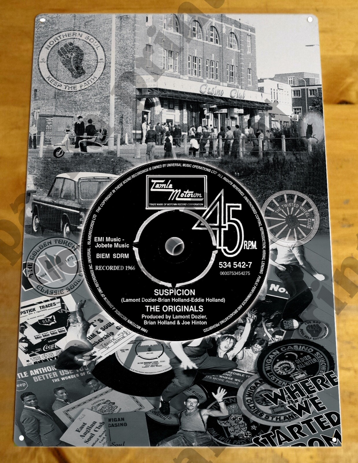 Northern Soul Metal Sign, Northern Vinyl Records Signs, Scooter Metal ...