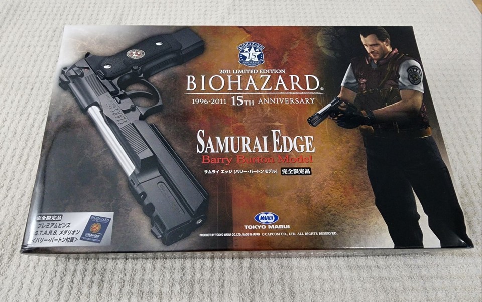 Tokyo Marui Samurai Edge Barry Burton Resident Evil Biohazard Gas ...