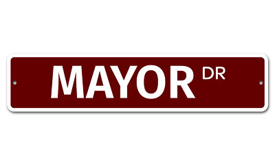 6729 SS Mayor 4" x 18" Novelty Street Sign Aluminum | eBay