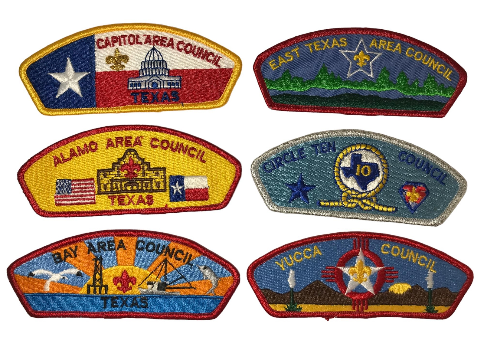 Lot of Texas Councils 1/2 Dozen BSA CSPs Mint CSP (BHP2128) | eBay