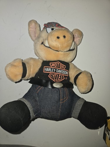 Harley Davidson Motorcycle Hog Piggy Plush Stuffed Toy Belt Needs ...