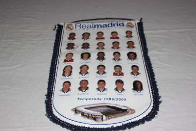 Wimpel Super Grande von Der Real Madrid 1999-2000 Raul , Morientes ...
