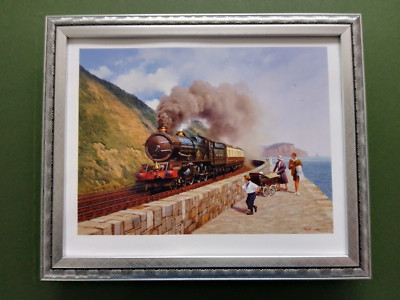 Malcolm Root Steam Train print 'Beside The Sea' FRAMED | eBay UK
