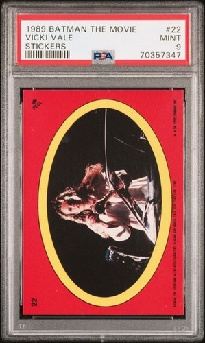 1989 TOPPS BATMAN MOVIE STICKER VICKI VALE KIM BASINGER #22 PSA 9, NONE ...