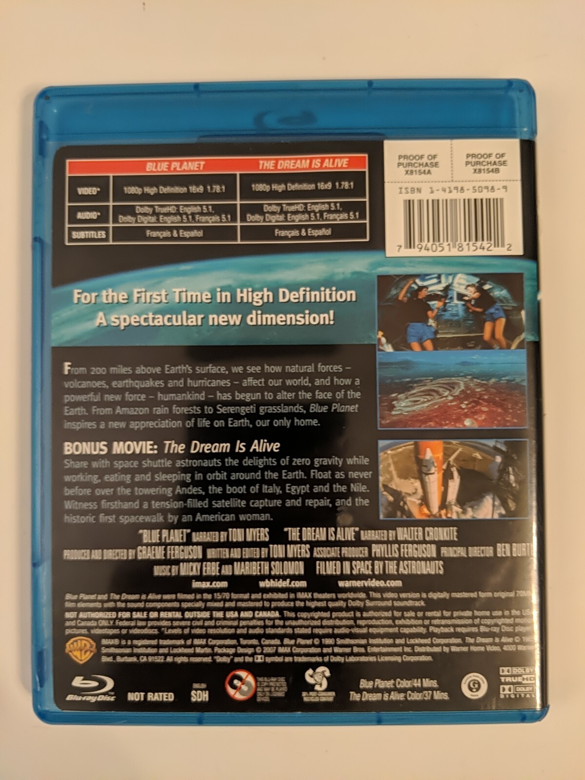 IMAX - Blue Planet (Blu-ray Disc, 2007) 794051815422 | eBay