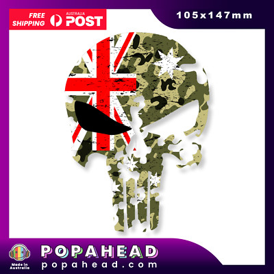 Punisher Skull Australian Flag Camouflage Sticker | eBay Australia