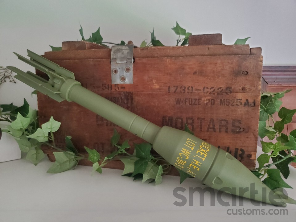 DUMMY M6A1 M7A1 60mm HEAT Bazooka Rocket Round - Accurate Size Plastic ...