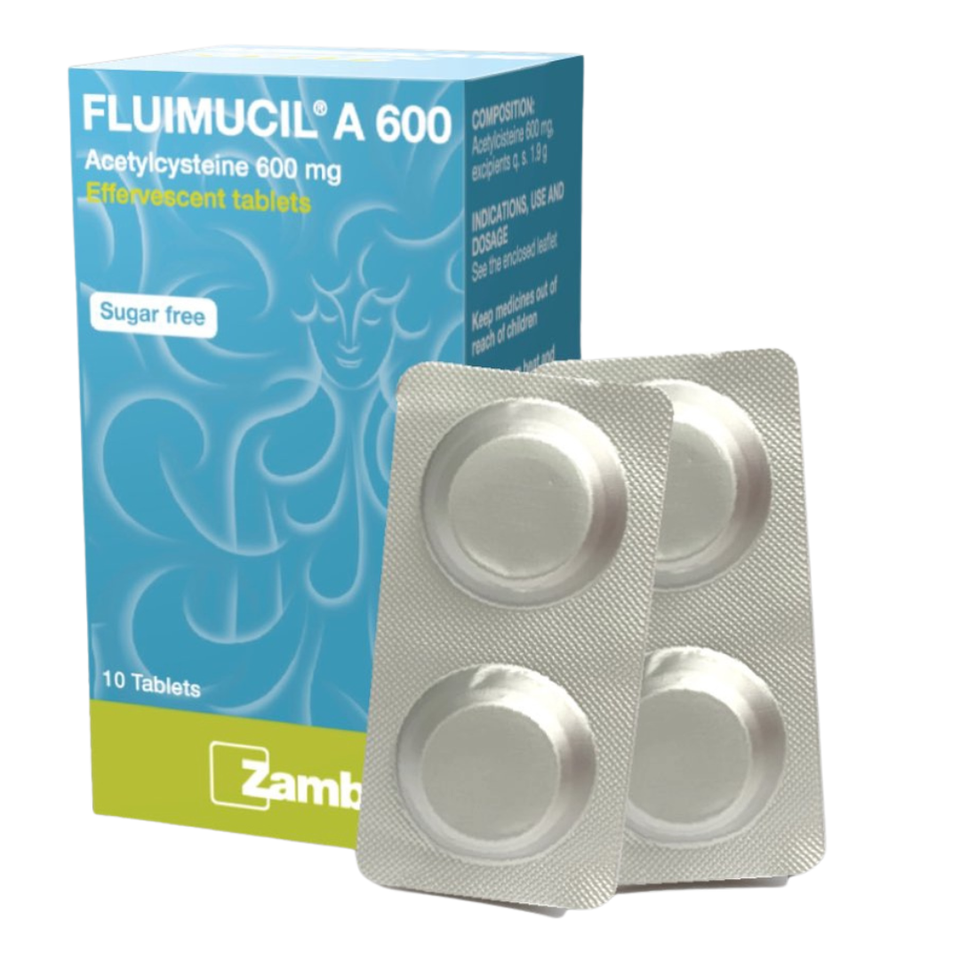 Fluimucil A 600mg Effervescent Tablet 10s Lemon Flavor Clear Phlegm ...