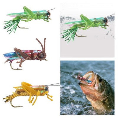 Grasshopper Fishing Lure, Bass Lure, Crank Bait with Hook, Fishing Gift ...