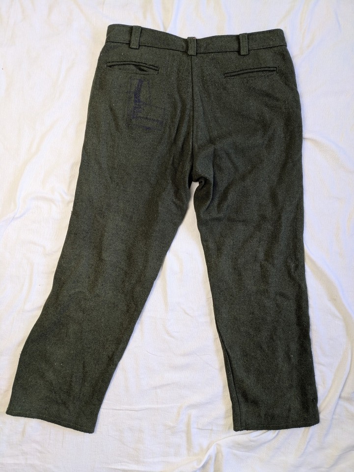 Vintage Codet Wool Hunting Pants Mens Size 34x28 Forest Green ...