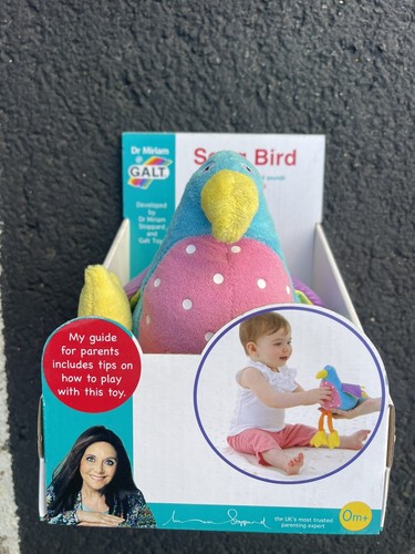 NEW Galt Toys Dr Miriam Baby Velour Song Bird Stuffed Animal Rattle ...