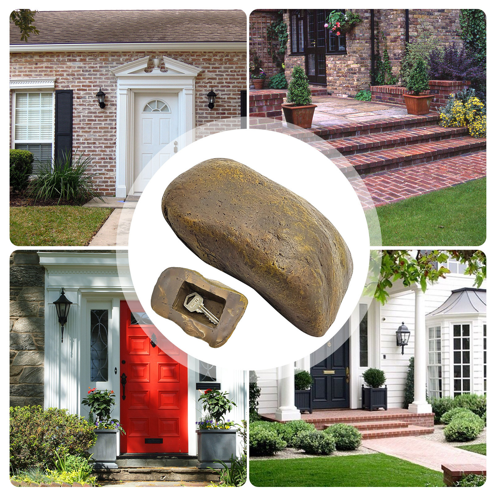 Simulated Stone Key Box Hider Outdoor Decorative Rock Waterproof Fake ...