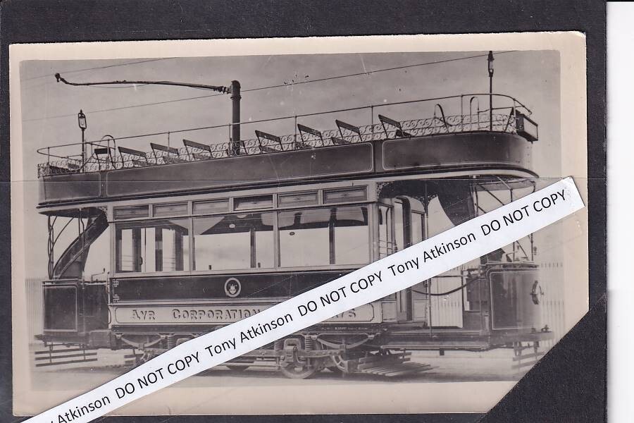 AYR CORPORATION TRAMWAYS - TRAM CAR NO. 21 OR 22 - VINTAGE PHOTO - # ...