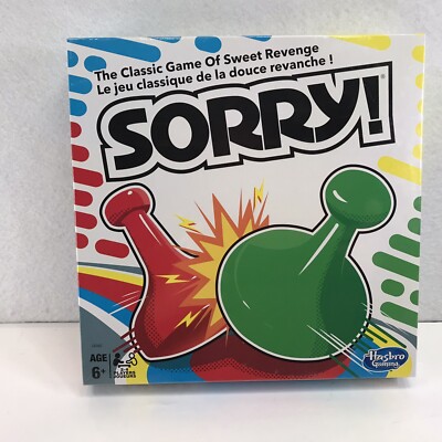 Sorry! Classic Hasbro Board Game for Kids Ages 6 and Up, 2-4 Players ...