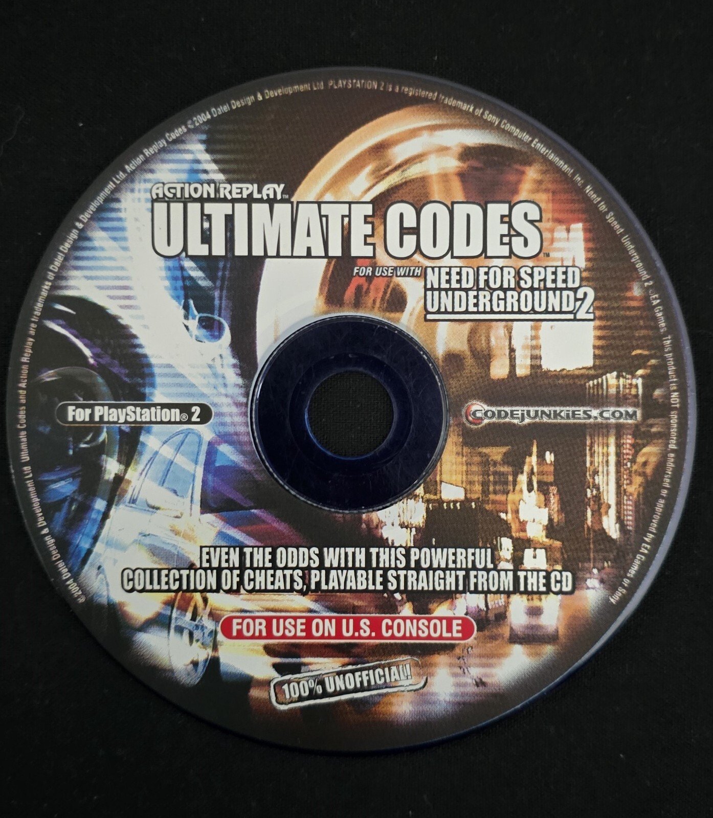 Action Replay Ultimate Codes PS2 for Need For Speed Underground 2 DISC ...