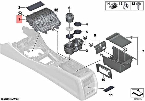 Genuine BMW M3 G20 318d Storage Compatment Center Console Front ...