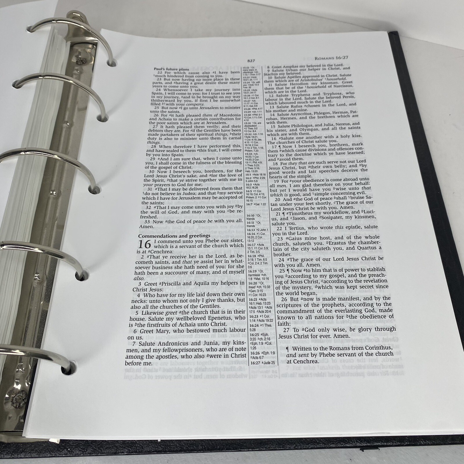 KJV Loose-Leaf Wide Margin Reference Bible 5!ring Binder by Hendrickson ...
