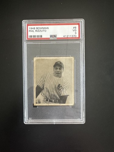 1948 BOWMAN PHIL RIZZUTO #8 PSA 3 VG VINTAGE GRADED HOF NEW YORK ...