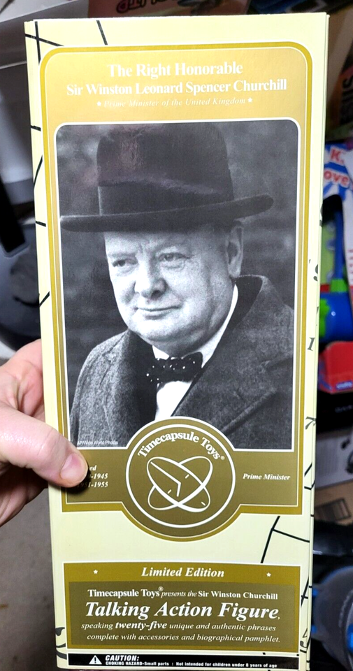 Talking 12" Action Figure SIR WINSTON CHURCHILL TIMECAPSULE TOYS New In ...