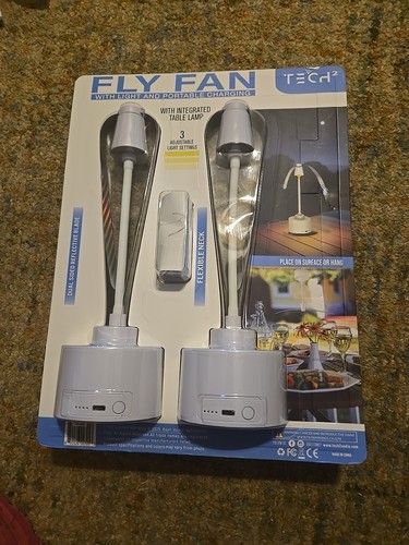 NIP Tech2 Fly Fan & Portable Charger, 2-PK Sealed INCLUDES INTEGRATED ...