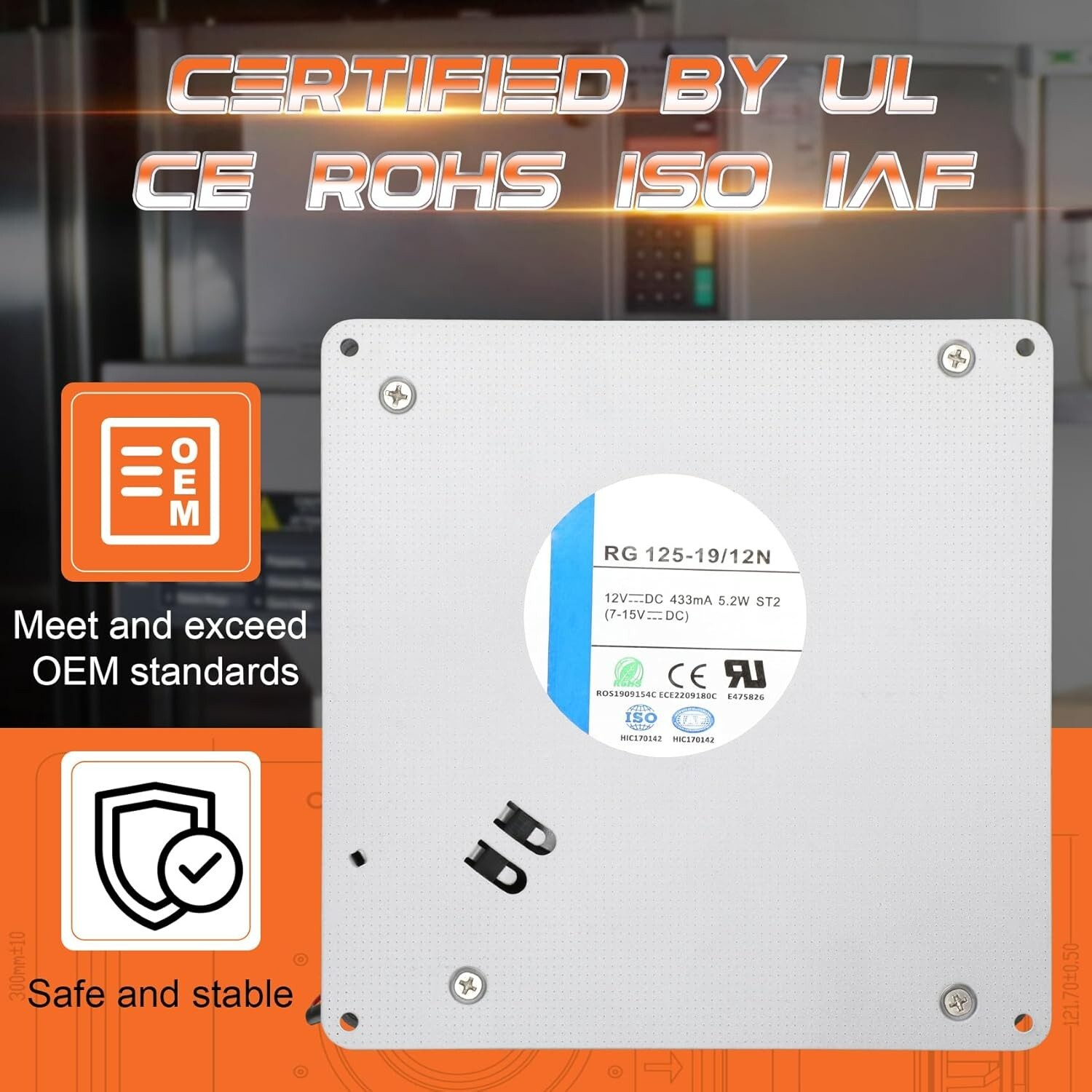 2DT951-C Main Fan Motor Kit for Perfect Fry Countertop Deep Fryer DSA ...