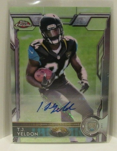 T.J. Yeldon TJ 2015 Topps Chrome Rookie Autograph Auto Jaguars/ Buffalo ...