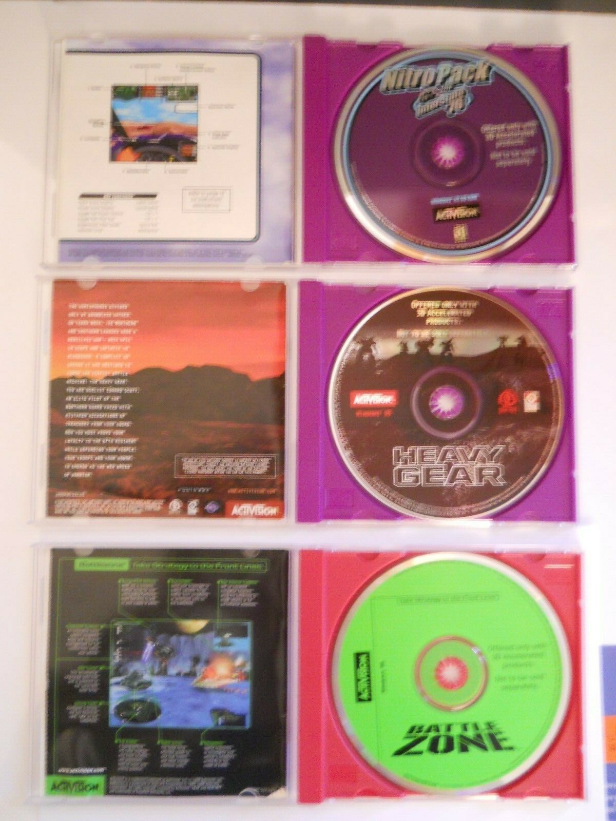 Limited Edition Lot Activision Heavy Gear Battle Zone Interstate 76 Win ...