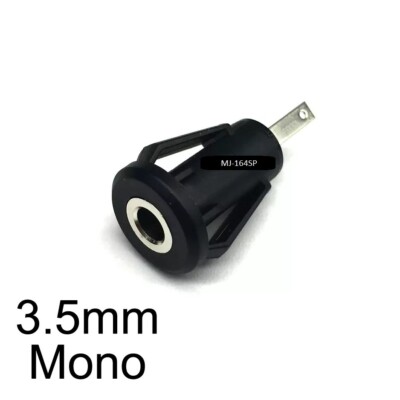 NEW 3.5mm 1/8 Mini Plug Mono, Snap In Panel Mount Headphone Jack | eBay
