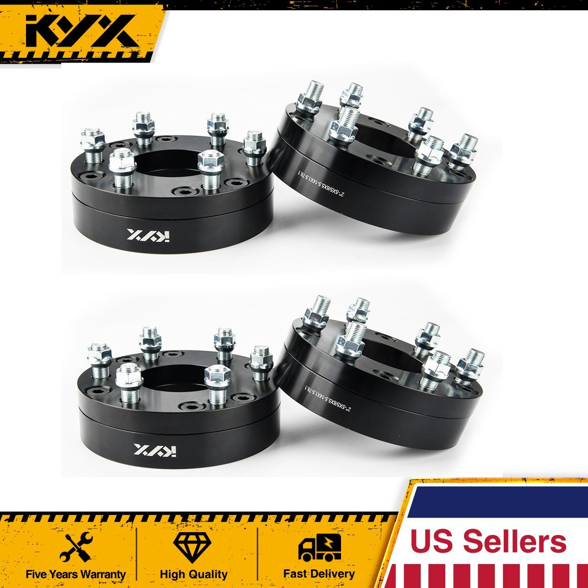 2'' Wheel Adapters 5x5 To 6x5.5 | 6 Lug Chevy Rim on 5 Lug Silverado ...