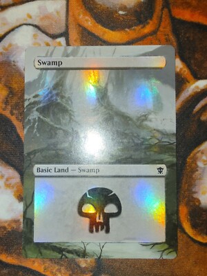 Magic the Gathering Swamp Hand Painted Unique Custom FOIL MTG Alter | eBay