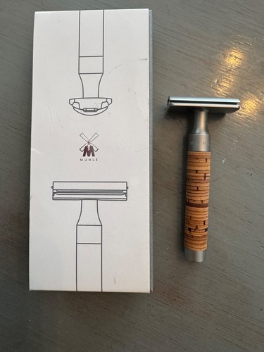 Muhle Rocca birch-bark safety razor, lightly used & stored, NR-German ...