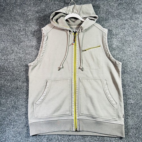 32 Bar Blues Workout Hoodie Mens Large Gray Sleeveless Gym ...