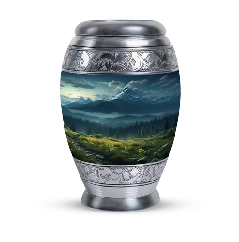 Starry Night over Mountain Path Mini Urns Ashes Memorial Urn Cremation ...