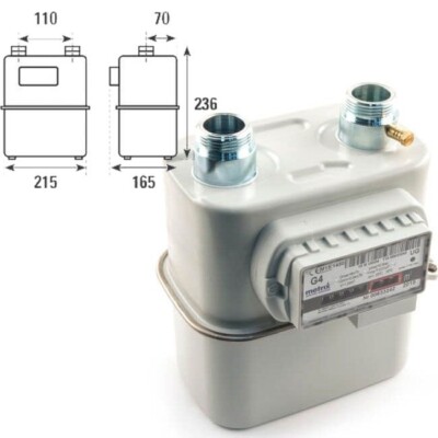 Metrix Gas Meter G4 110mm Ports Ideal For Older Properties ~ Domestic ...