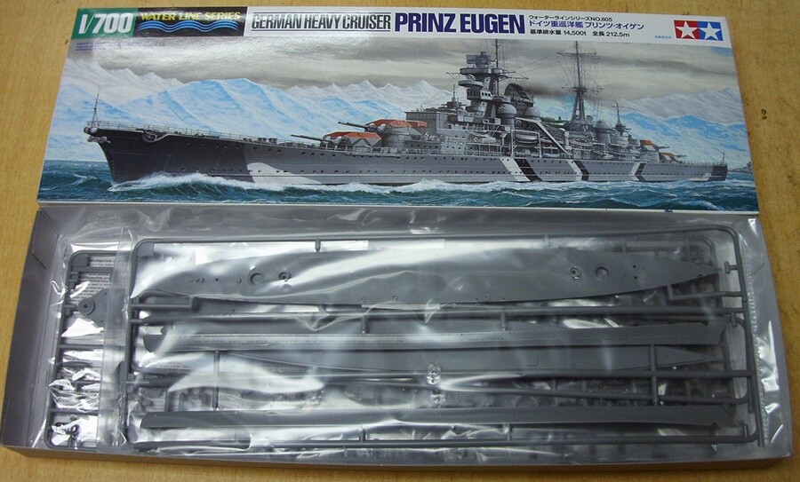 German Heavy Cruiser Prinz Eugen Tamiya 1/700 plastic model kit 31805 ...
