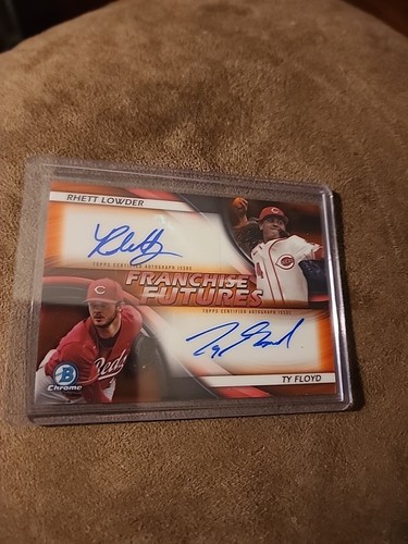 2023 BOWMAN CHROME DRAFT RHETT LOWDER TY FLOYD Orange /25 Dual AUTO ...