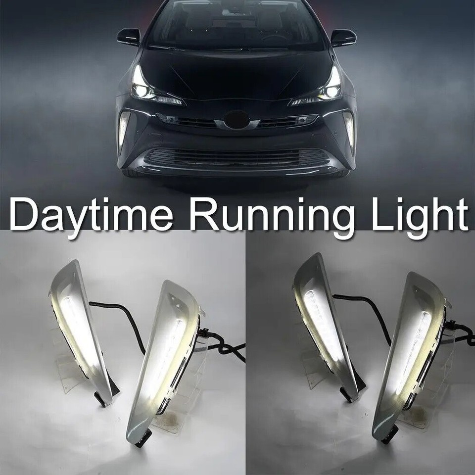 LED Fog Light Kit For 2019-2022 Toyota Prius White DRL Amber Signal ...
