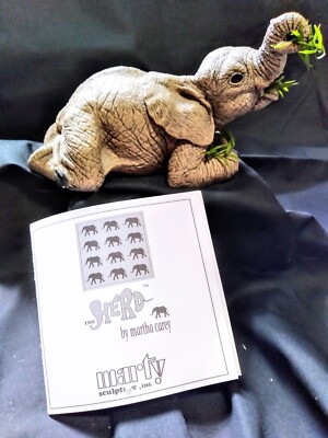 Plenty # 3129 The Herd Martha Carey "Marty" Elephant Figurine 1994 ...