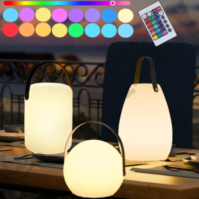 Akku Outdoor Lampe Tragbare LED Wiederaufladbare Tischleuchte RGB Mit ...