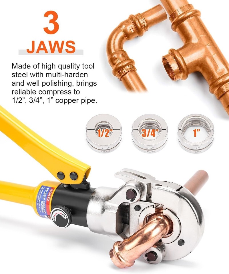 Hydraulic Copper Tube Crimping Tool,Copper Pipe Fittings Crimping ...
