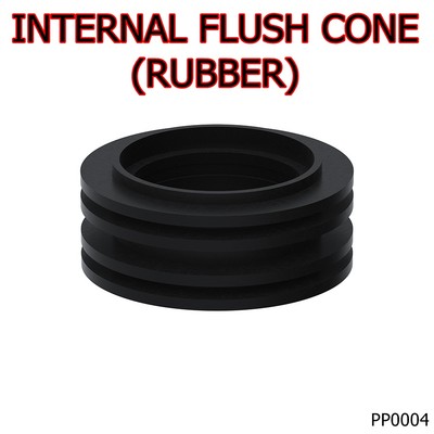 INTERNAL FLUSH CONE (BLACK) RUBBER SEALING WASHER FLUSH PIPE TO PAN ...