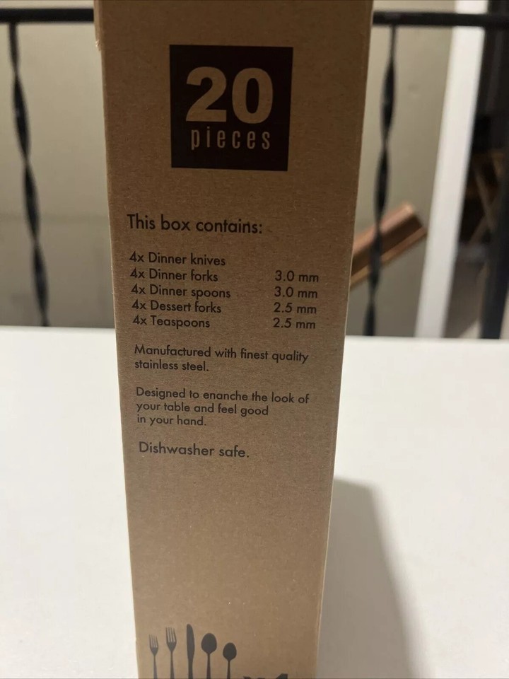 Brandani Botero Hotel Collection Steel 20 Pc Flatware Set. Made In ...