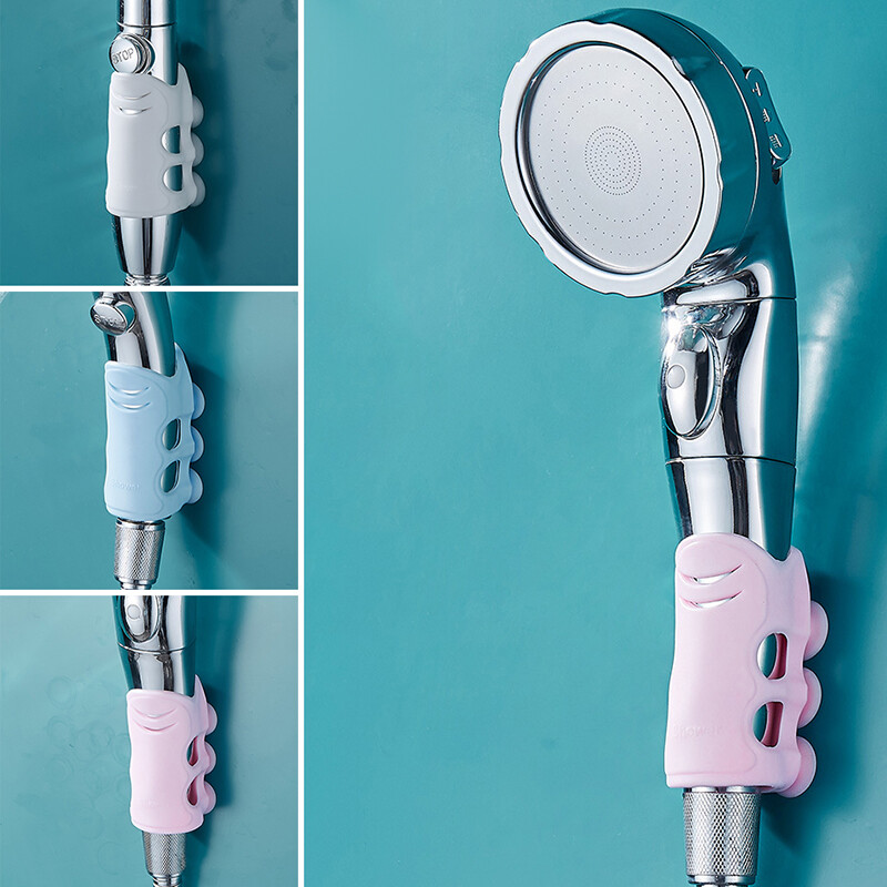 Movable Shower Head Holder Suction Cup Adjustable Bathroom Hooks ...