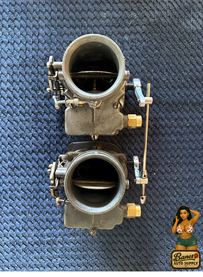 Ford Flathead V8 Offenhauser 2x2 Intake Manifold with Rebuilt Stromberg ...