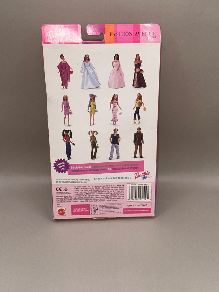 Vintage 2001 Mattel Barbie “Fashion Avenue Morning Glory Fashion ...