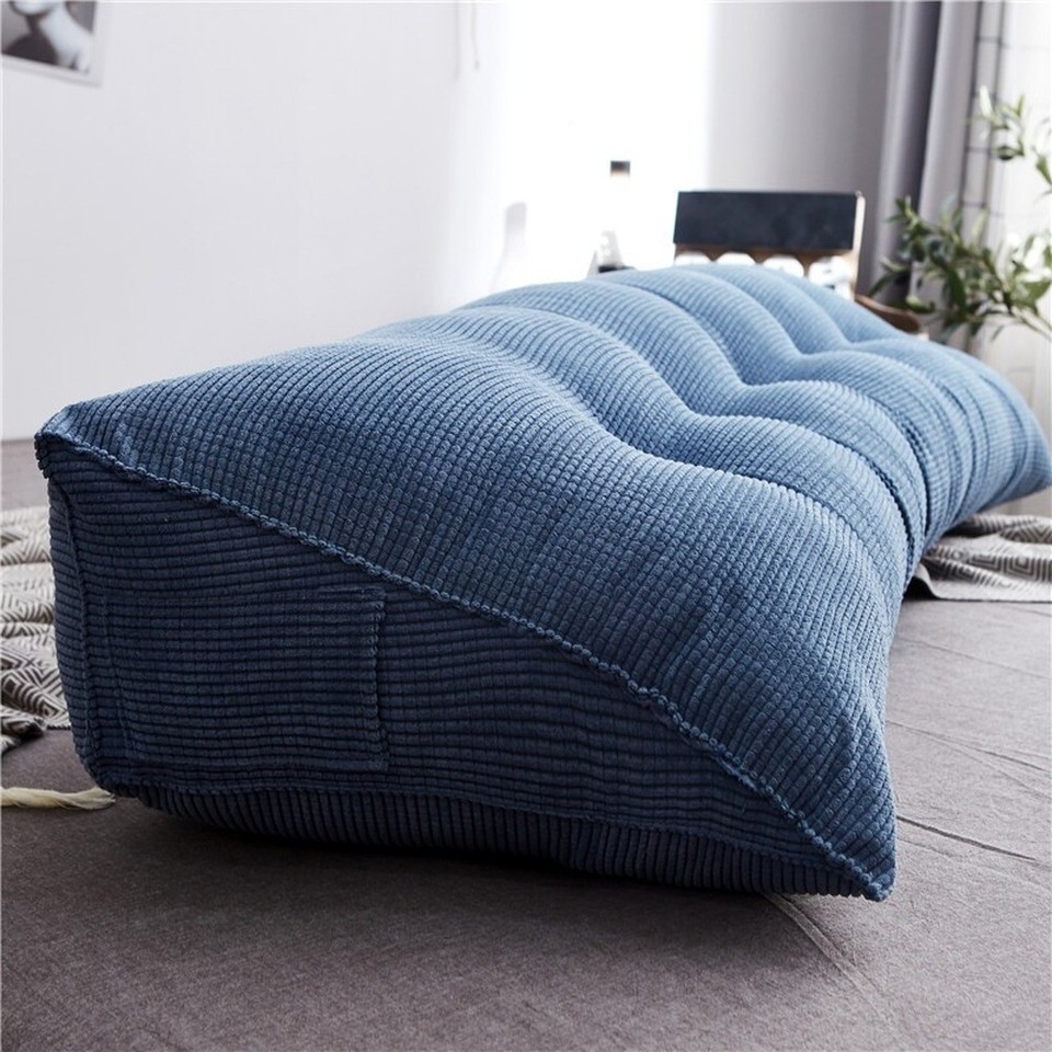 Triangular Wedge Lumbar Pillow Backrest Support Cushion Bolster Soft ...