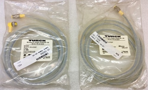 TURCK WK4.4T-2-RS4.4T/S1077 EUROFAST CORDSET U2-02095 [SET OF 2] NEW IN ...